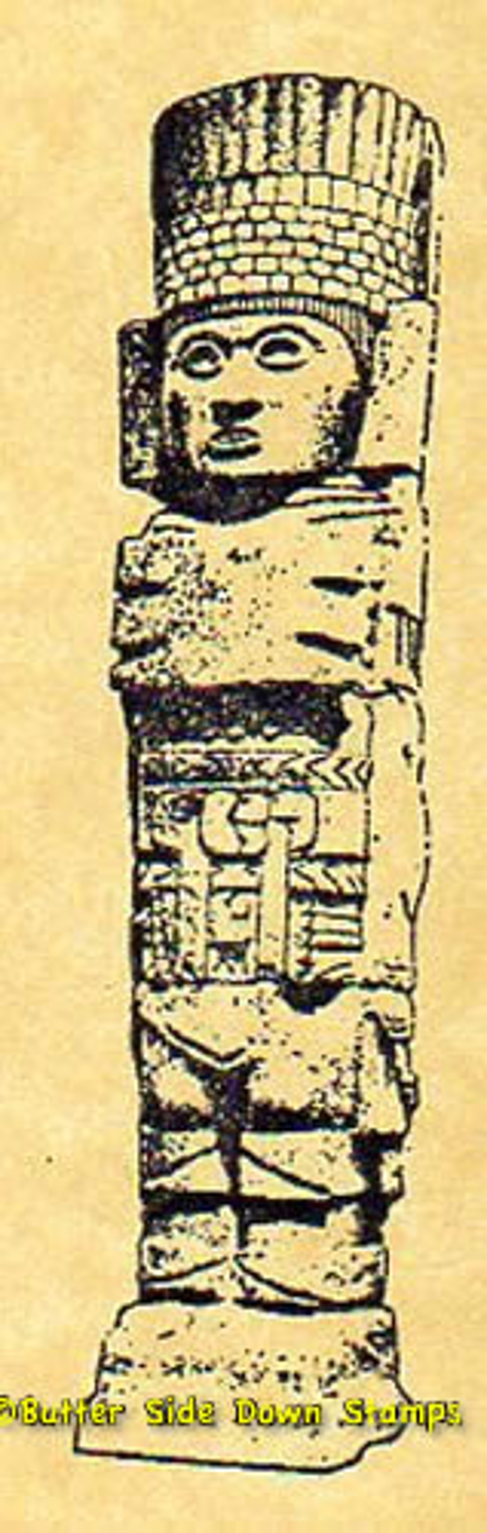 Toltec Tula Atlantean Warrior Rubber Stamp - Etsy