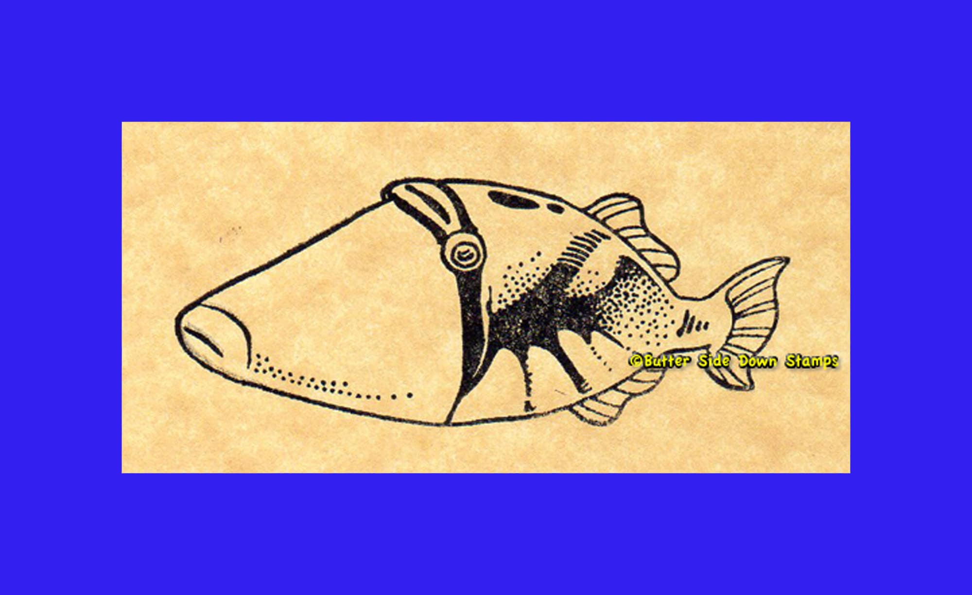 Humuhumunukunukuapuaa Reef Trigger Fish Rubber Stamp - Etsy