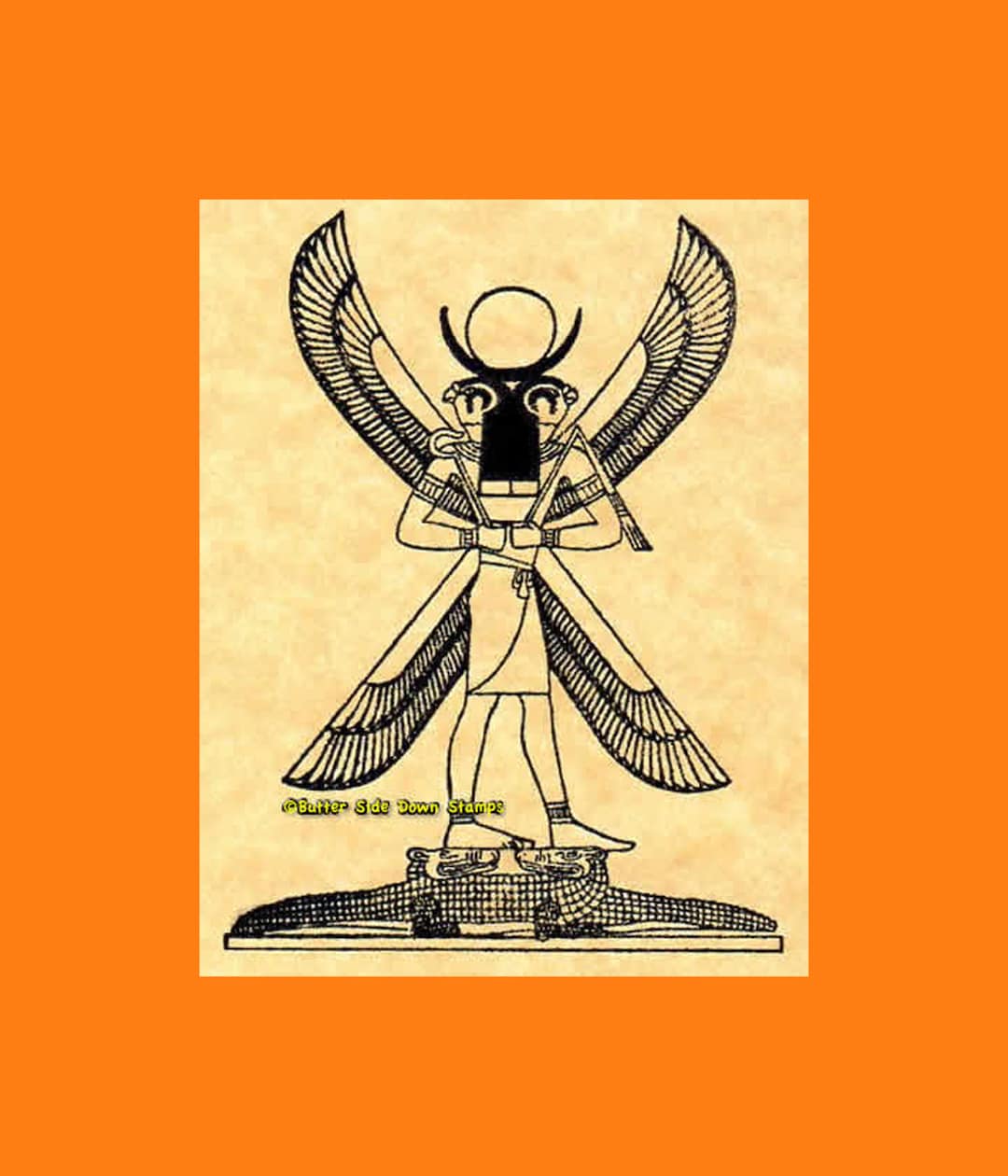 Dual Falcon Egyptian Khensu Moon God Rubber Stamp - Etsy