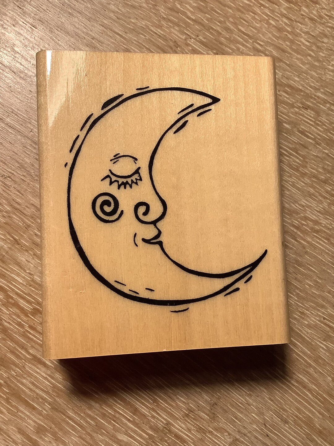 Man in the Moon Rubber Stamp Pre-owned - Etsy
