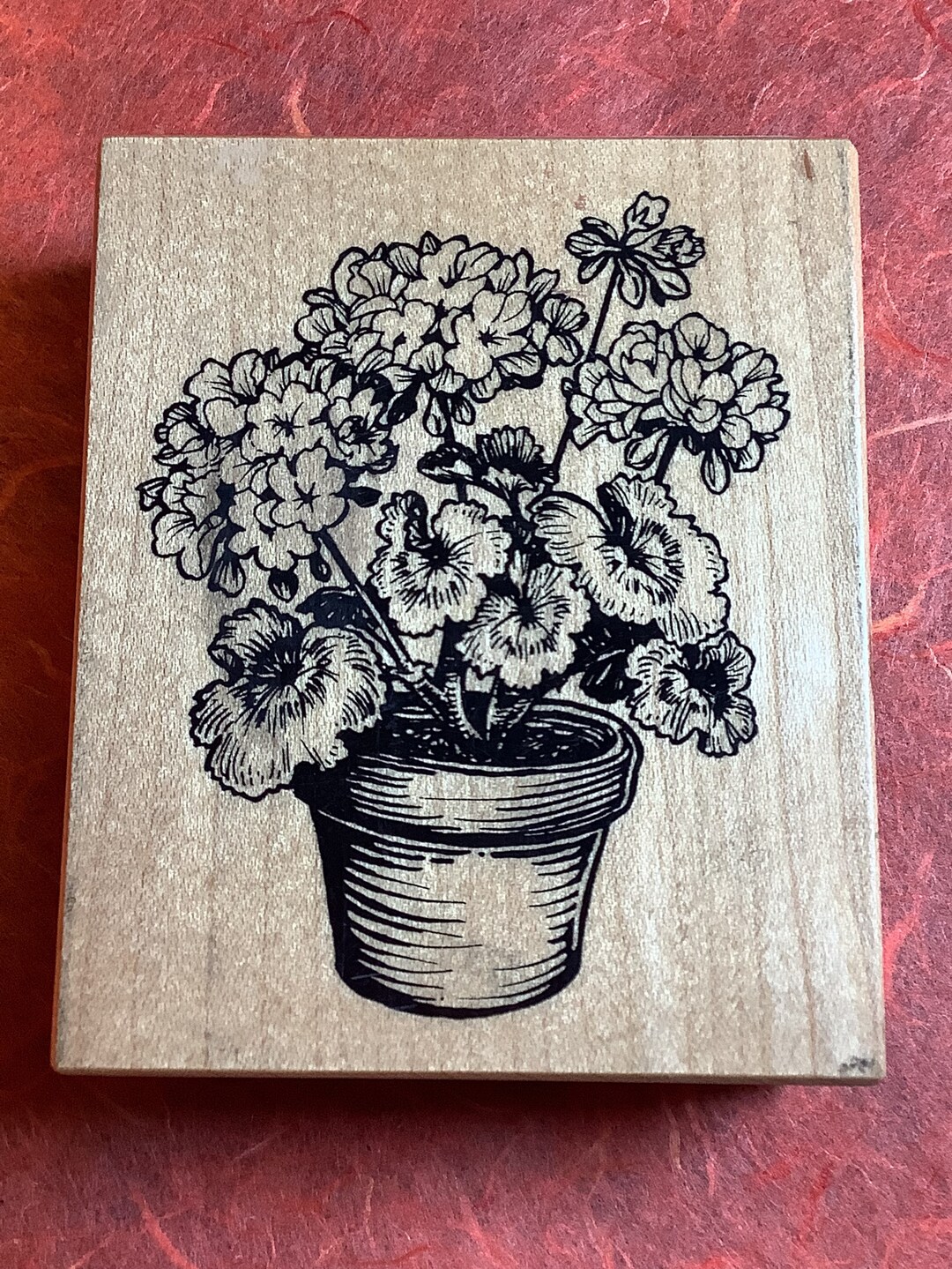 PSX G-2009 Potted Geranium Rubber Stamp - Etsy