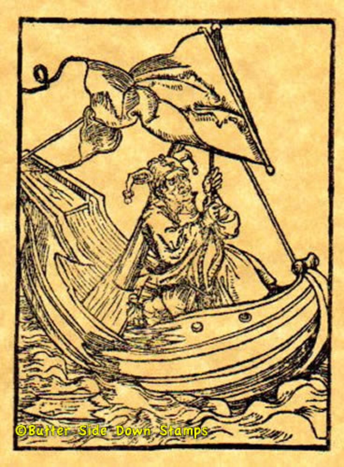 Ship of Fools Rubber Stamp - Etsy