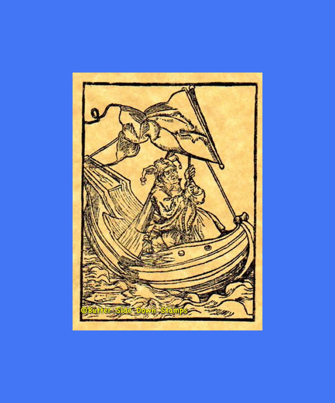 Ship of Fools Rubber Stamp - Etsy