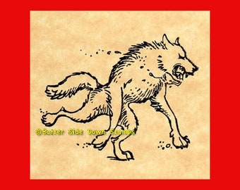 Jackalope Jackrabbit Rubber Stamp | Etsy