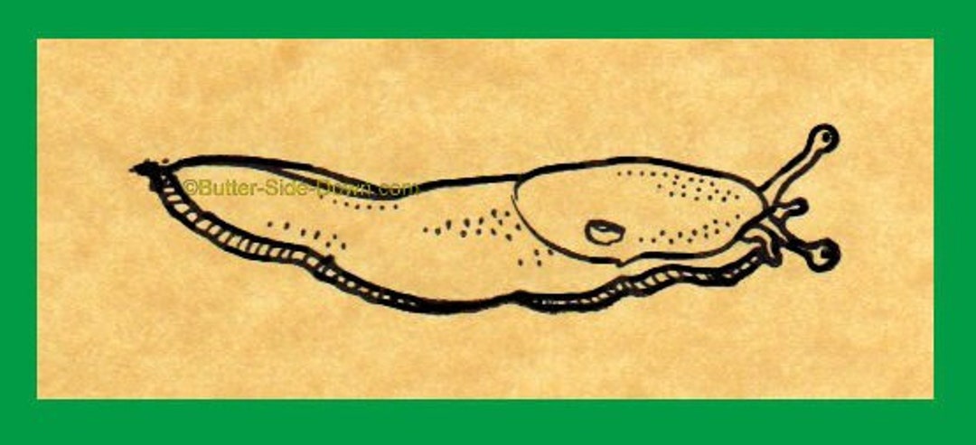 Banana Slug Rubber Stamp - Etsy