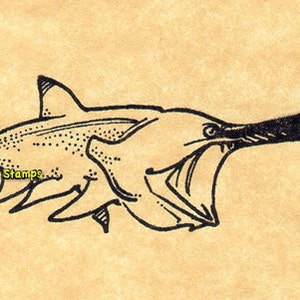 Paddlefish Rubber Stamp - Etsy