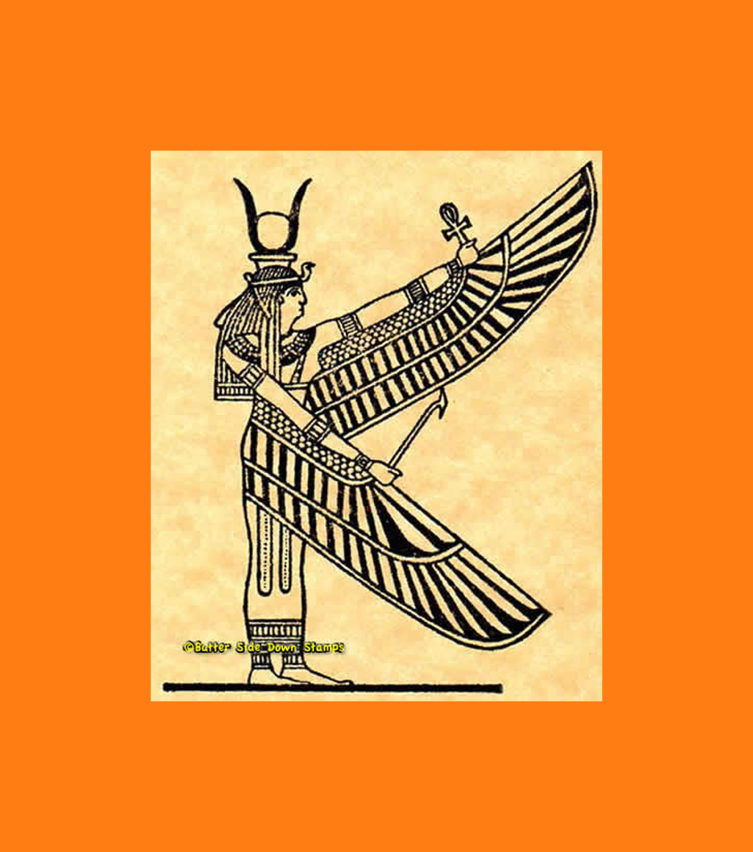 Egyptian Goddess Isis Rubber Stamp - Etsy