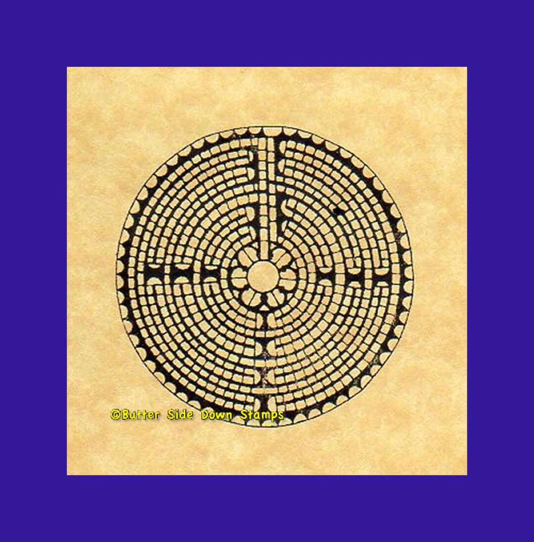 Chartres Cathedral Labyrinth Rubber Stamp - Etsy