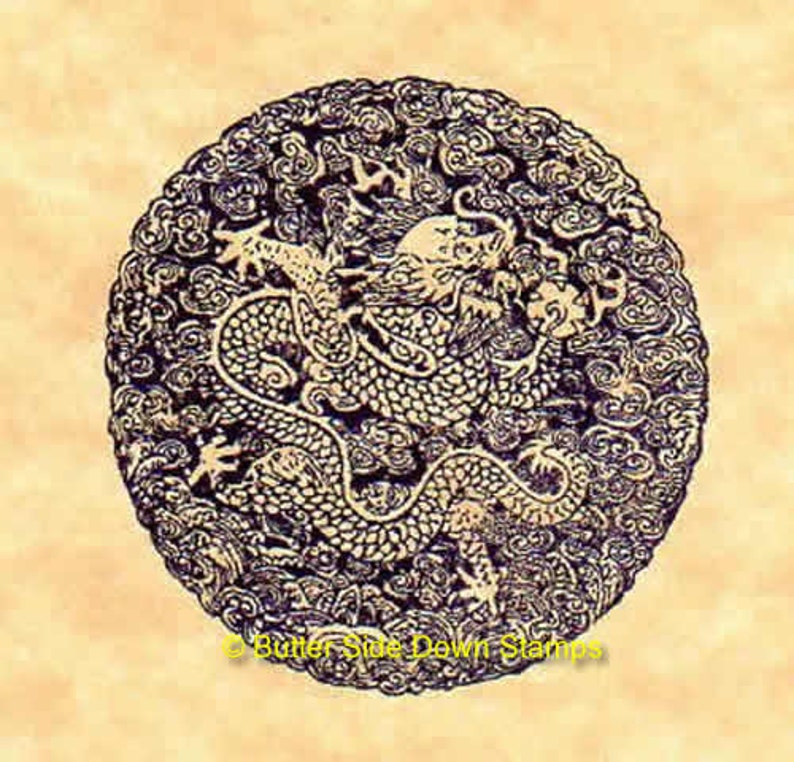 Chinese Dragon Rubber Stamp - Etsy