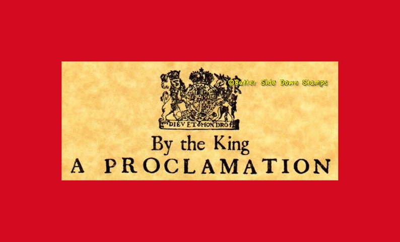 Royal Proclamation Rubber Stamp - Etsy