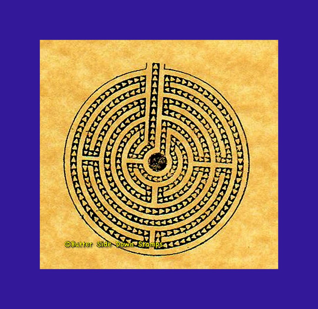 Ravenna Labyrinth Cathedral Rubber Stamp - Etsy