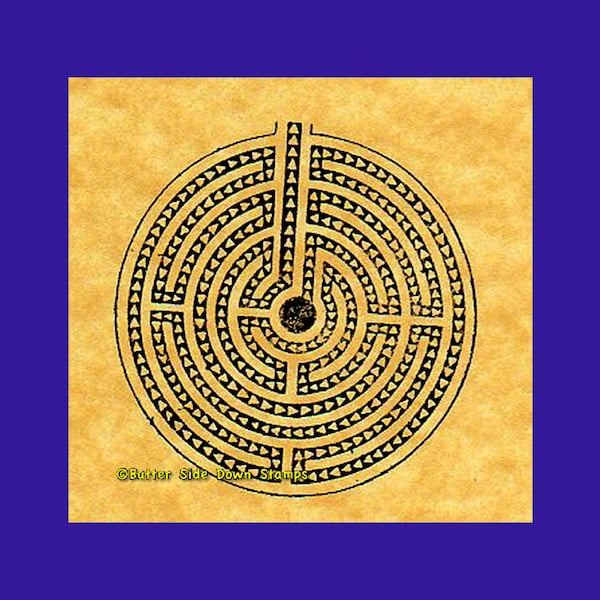 Labyrinth Stamp - Etsy