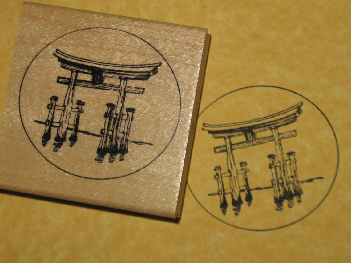 Shinto Shrine Rubber Stamp - Etsy