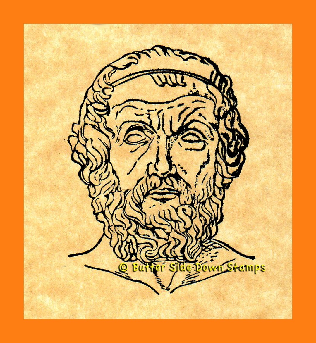 Homer Classical Greek Mythology Rubber Stamp - Etsy