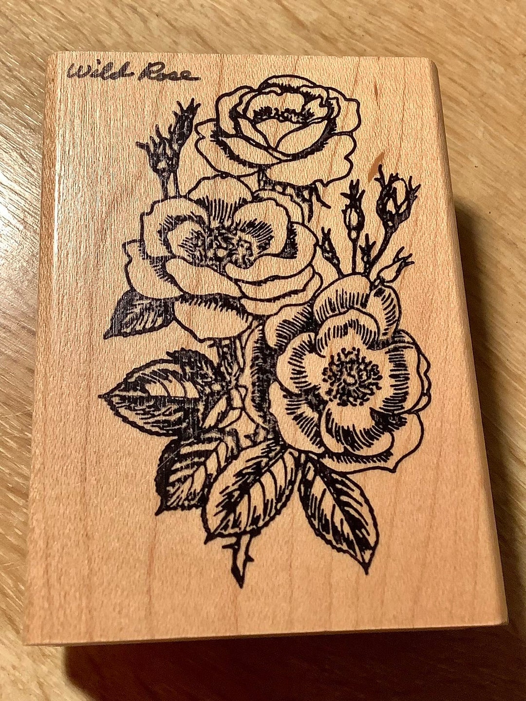 Wild Roses Rubber Stamp Embossing Arts Pre-owned - Etsy