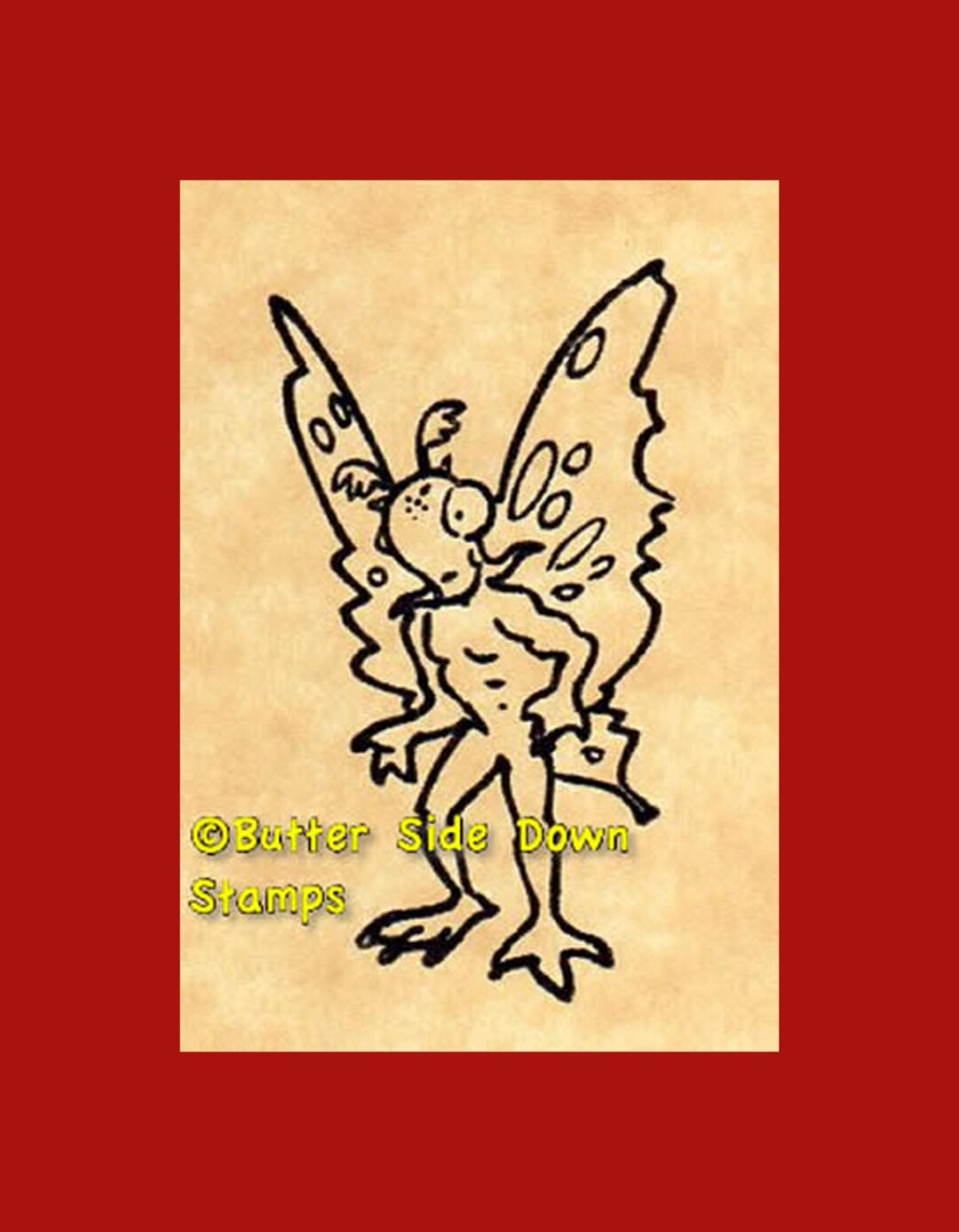 Standing Mothman Cryptid Rubber Stamp - Etsy