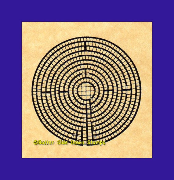 Bayeux Labyrinth Rubber Stamp France | Etsy