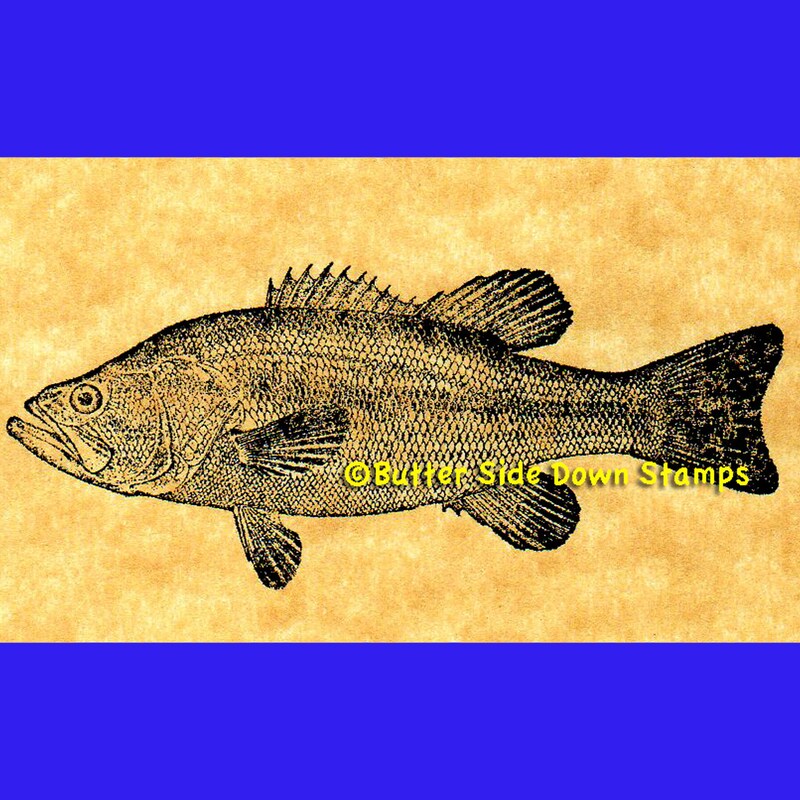 Fish Rubber Stamp - Etsy