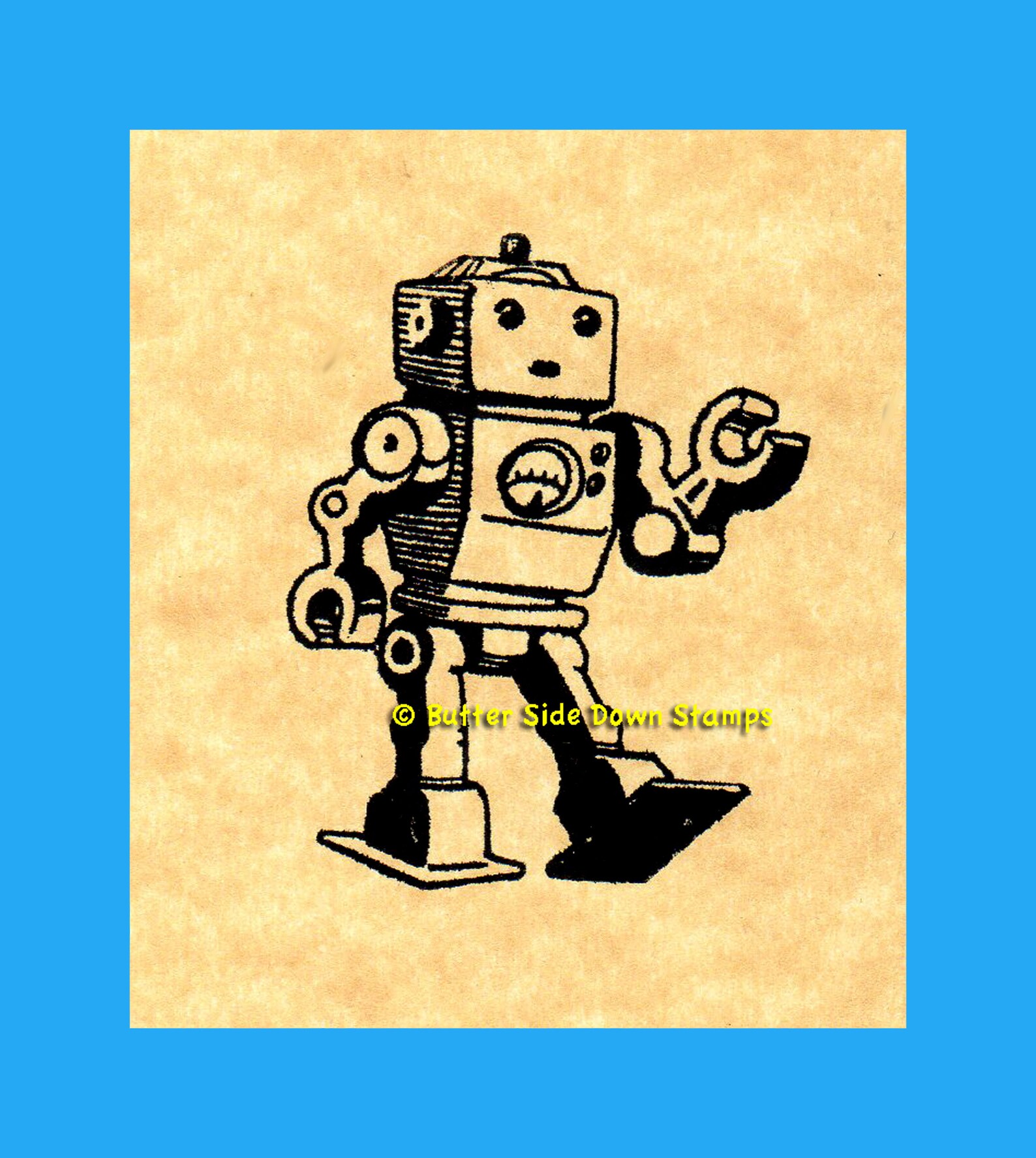 Toy Robot Rubber Stamp - Etsy