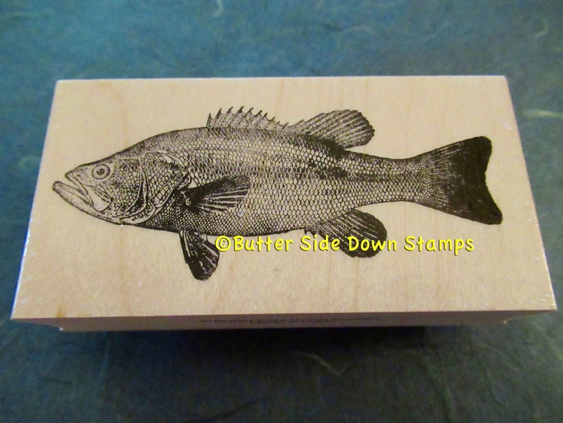 Largemouth Bass Gamefish Rubber Stamp - Etsy