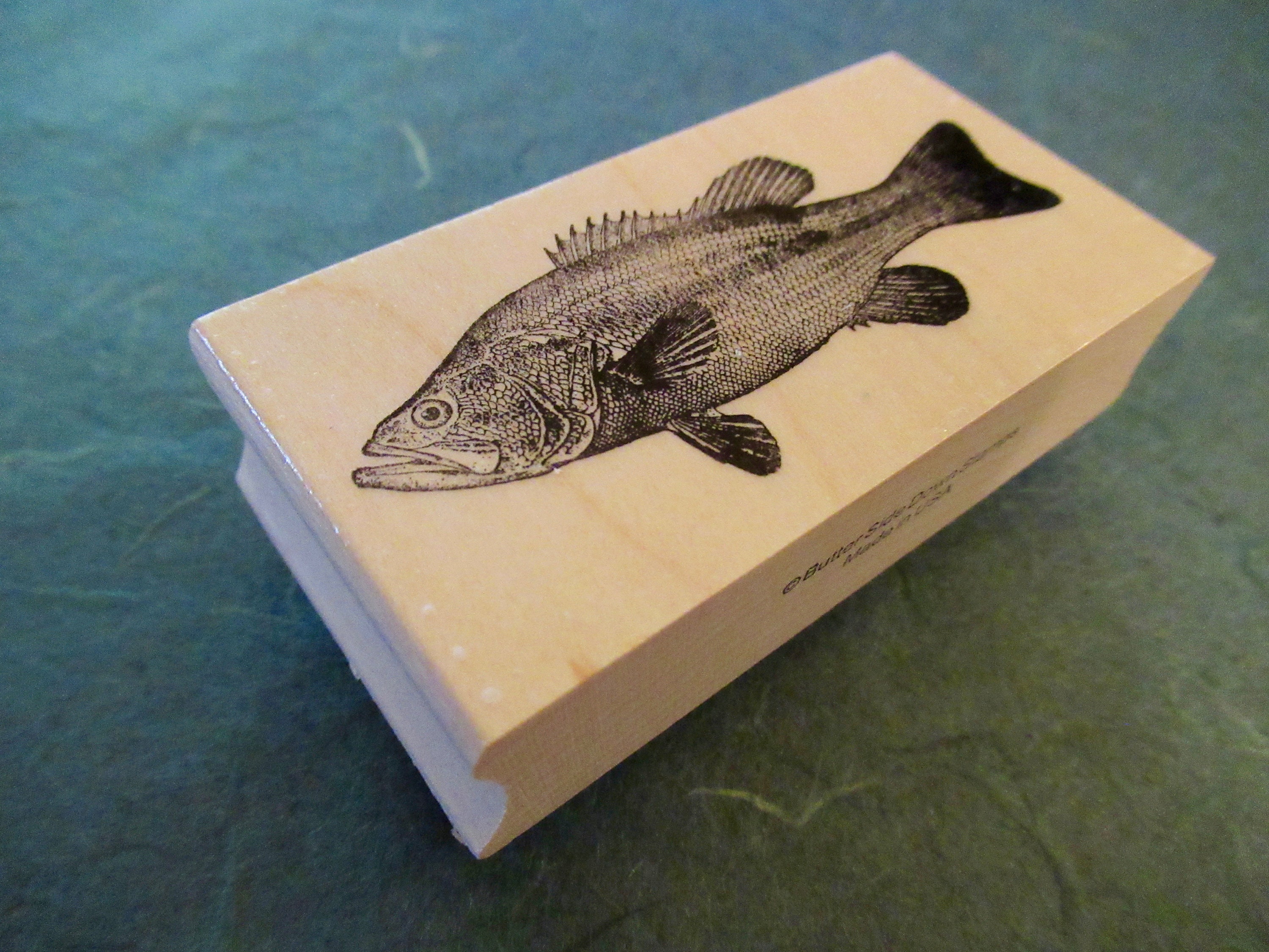 Largemouth Bass Gamefish Rubber Stamp - Etsy