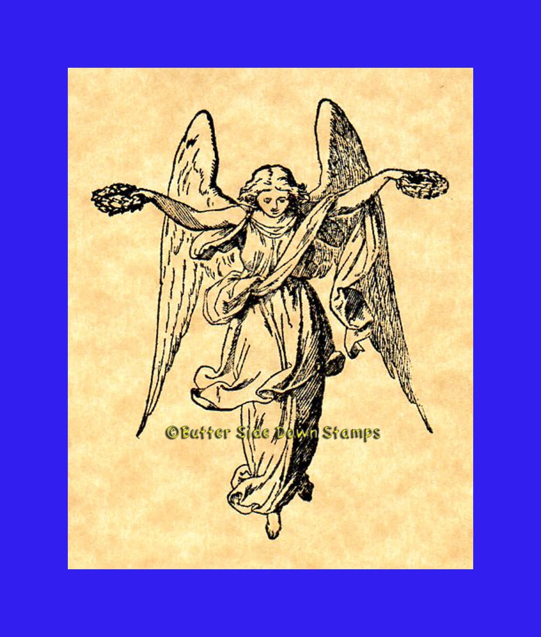 Angel Rubber Stamp - Etsy