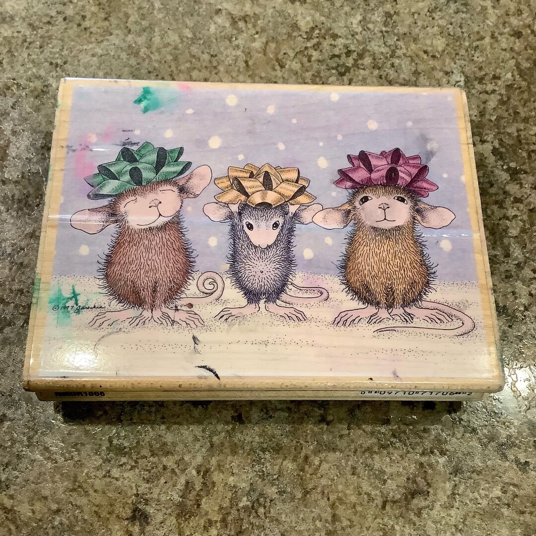 Stampabilities House Mouse Wrapped and Ready Pre-owned HMOR1006 Rubber ...