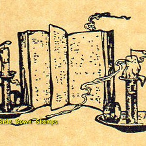 Magic Book Rubber Stamp - Etsy