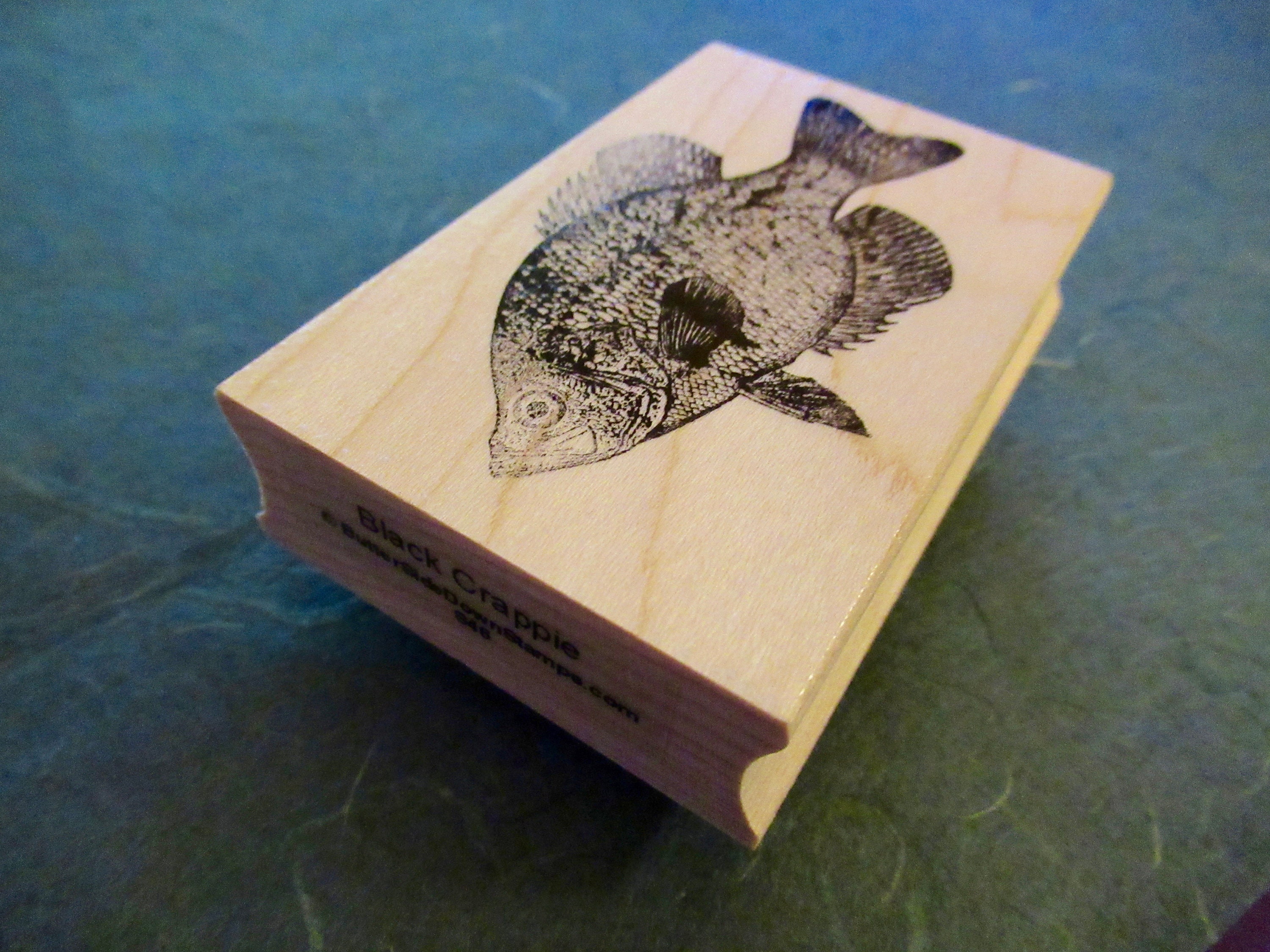 Black Crappie Fish Rubber Stamp - Etsy
