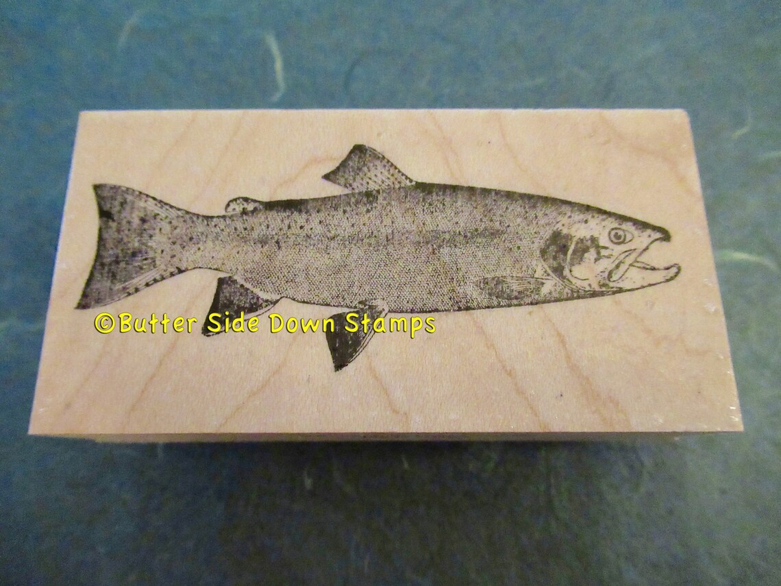 Rainbow Trout Game Fish Rubber Stamp - Etsy