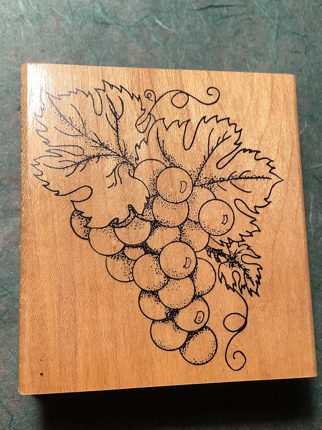 Grapes Rubber Stamp Pre-owned From Embossing Arts - Etsy