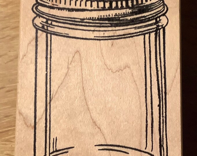 Empty Mason Jar Rubber Stamp Judikins Pre-owned 3361H - Etsy