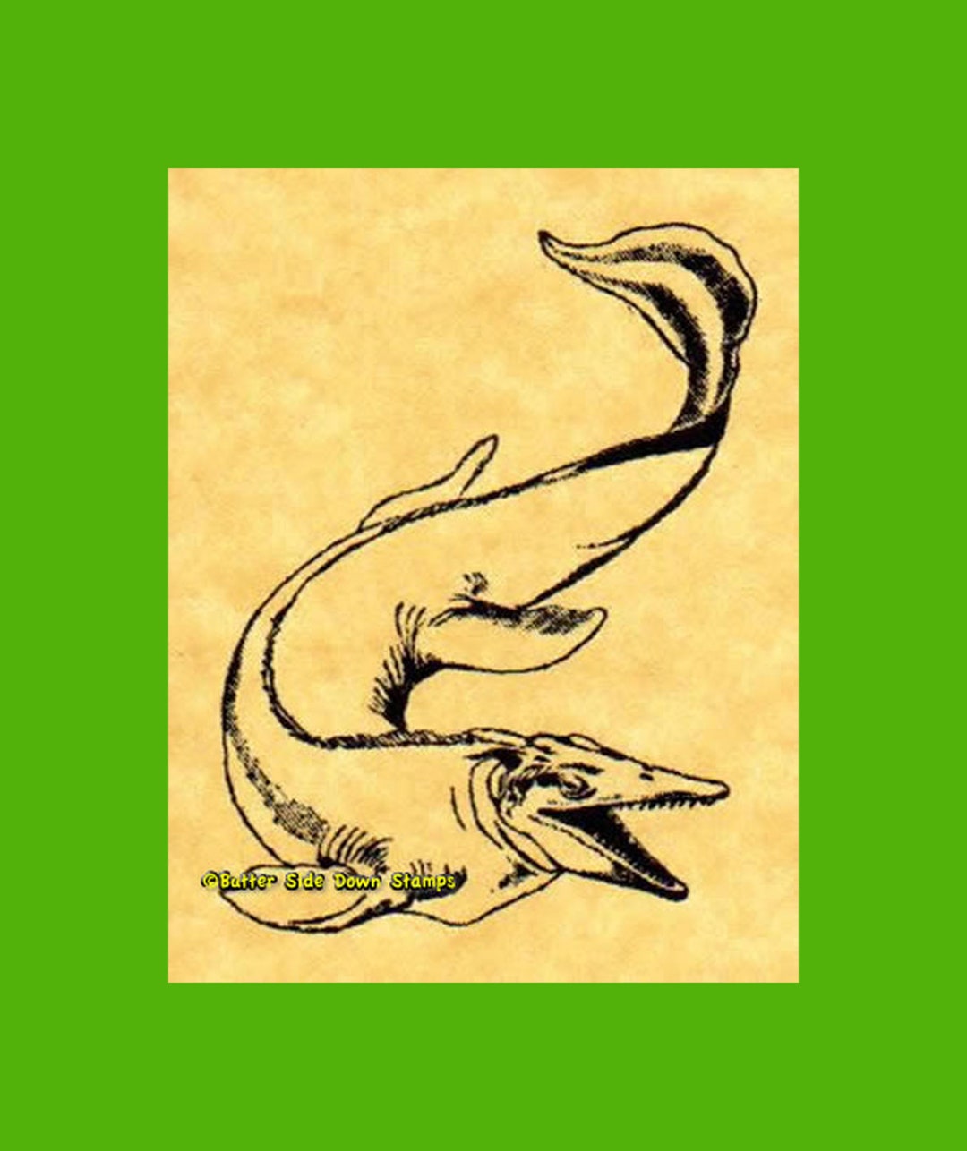 Tylosaurus Mosasaur Rubber Stamp (lg) - Etsy