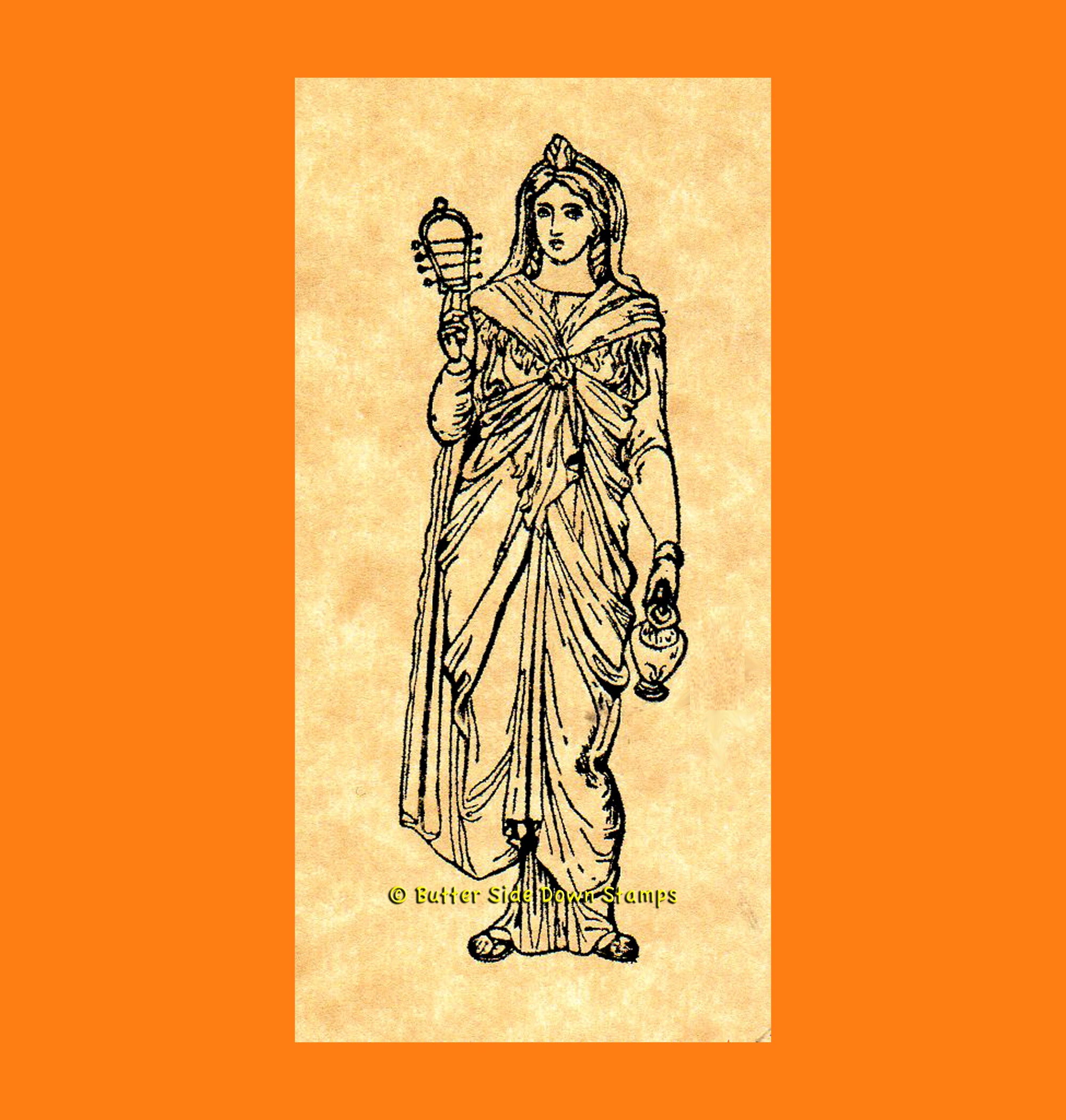 Goddess Isis Egyptian Roman Mythology Rubber Stamp | Etsy