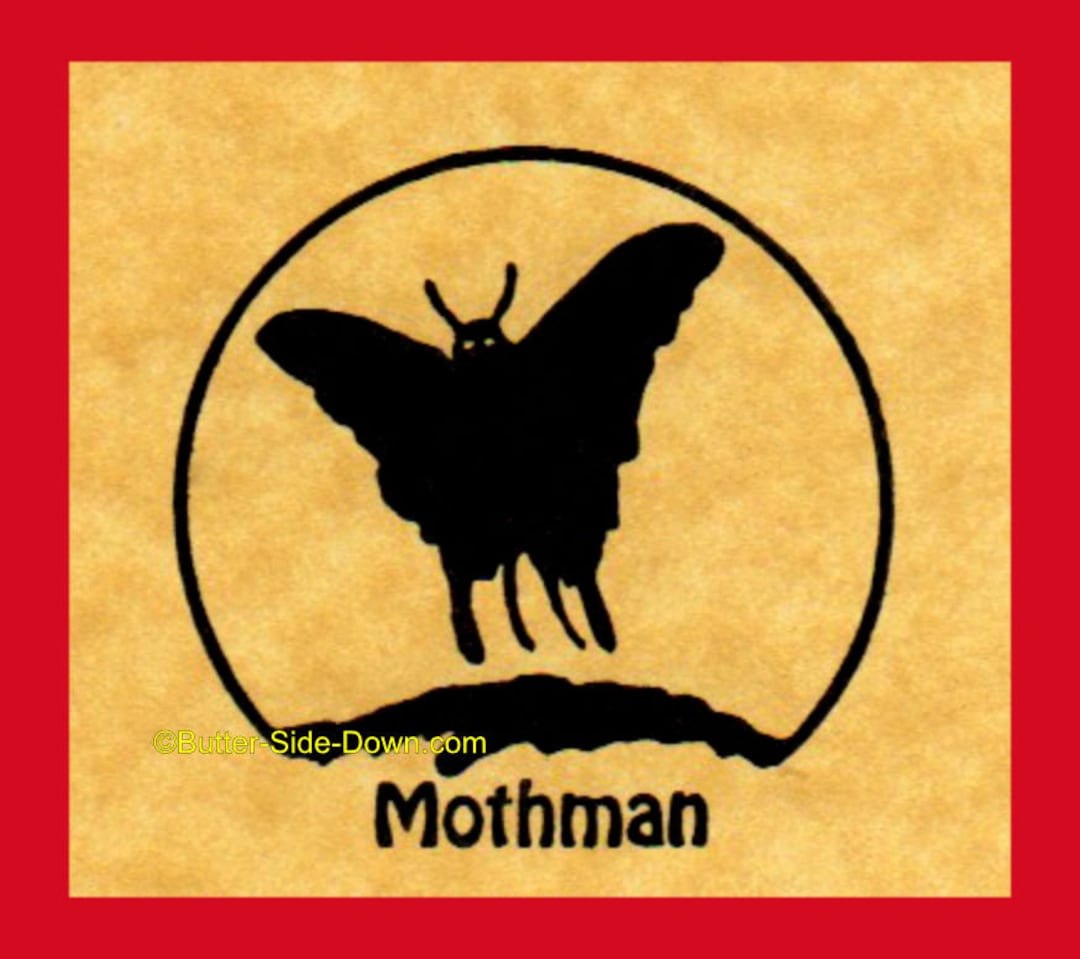 Mothman Moon Rubber Stamp - Etsy