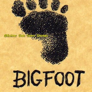 Bigfoot Footprint Rubber Stamp - Etsy