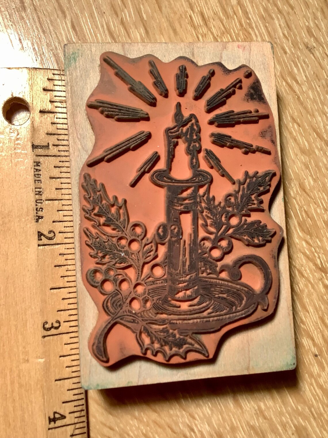 Vintage PSX Candle and Holly Christmas Rubber Stamp G-1598 Pre-owned - Etsy
