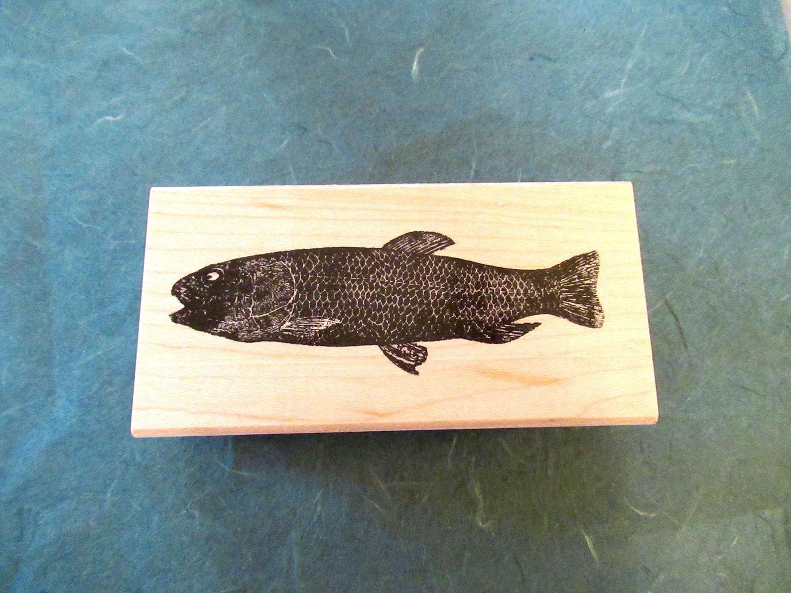 Teleost Fossil Fish Rubber Stamp - Etsy