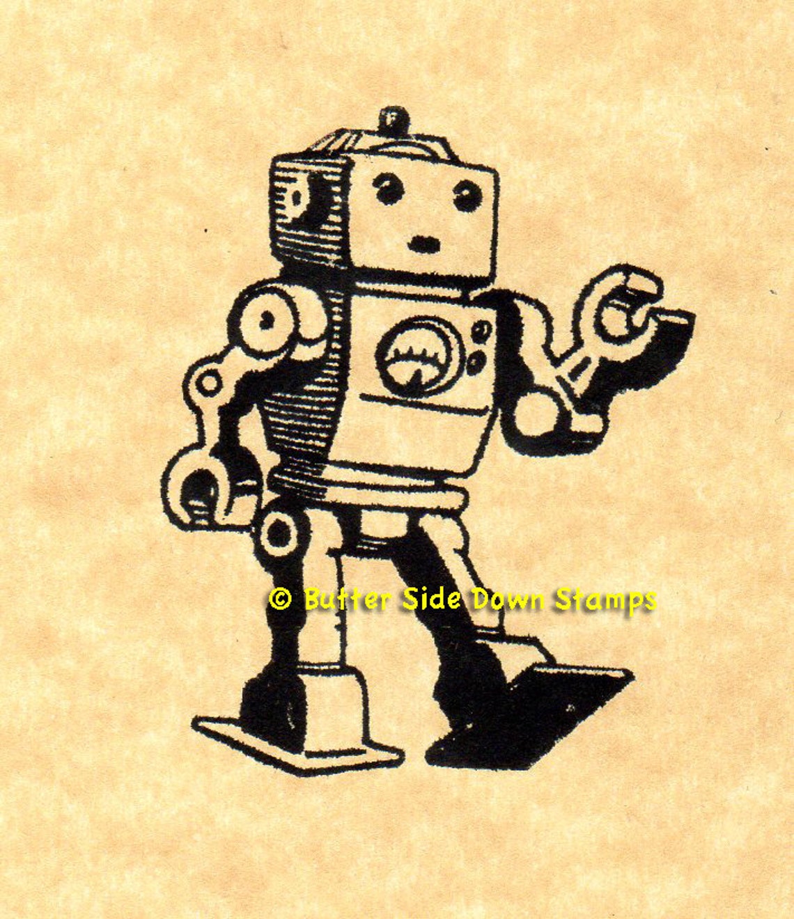 Toy Robot Rubber Stamp - Etsy