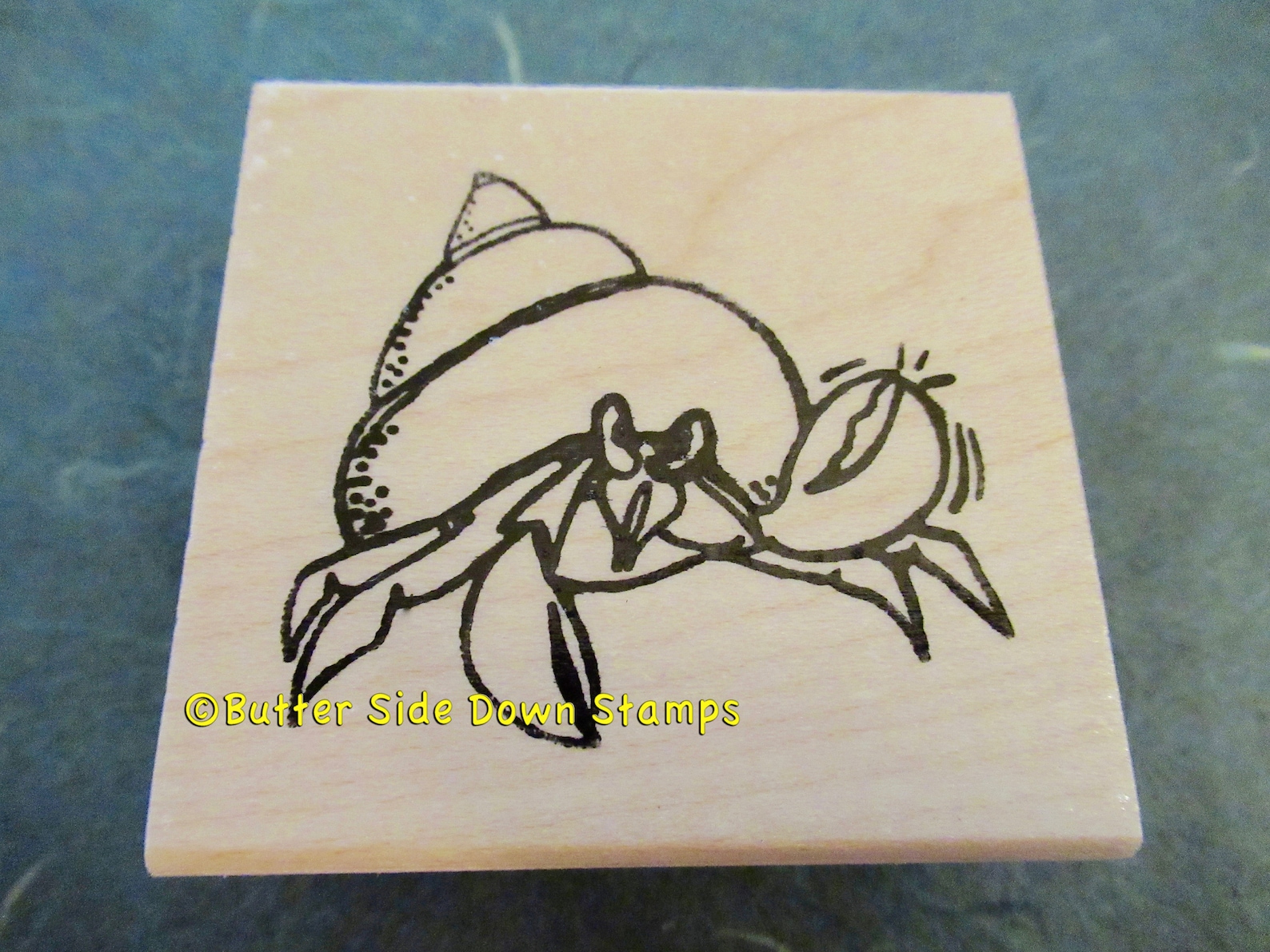 Angry Hermit Crab Rubber Stamp - Etsy