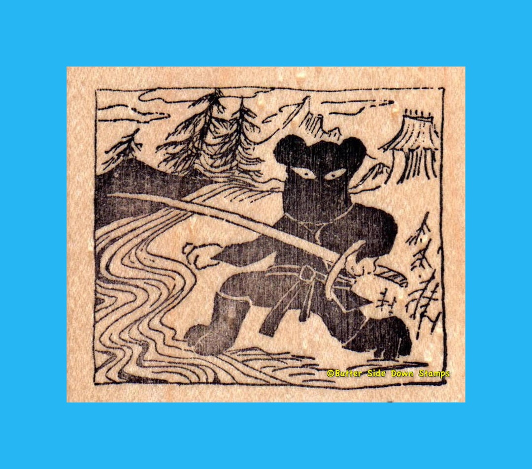 Ninja Teddy Bear Rubber Stamp - Etsy