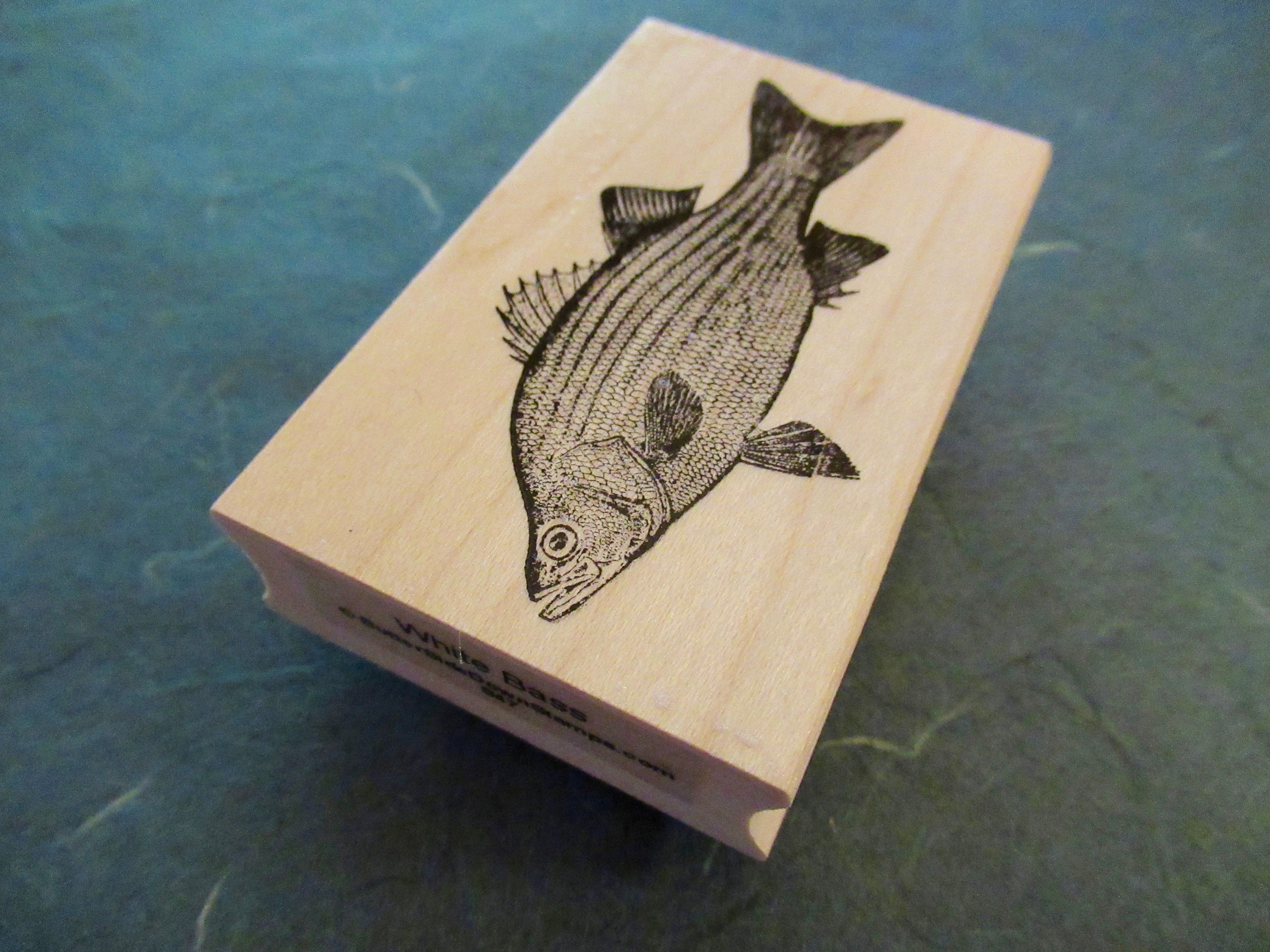 White Bass Game Fish Rubber Stamp - Etsy