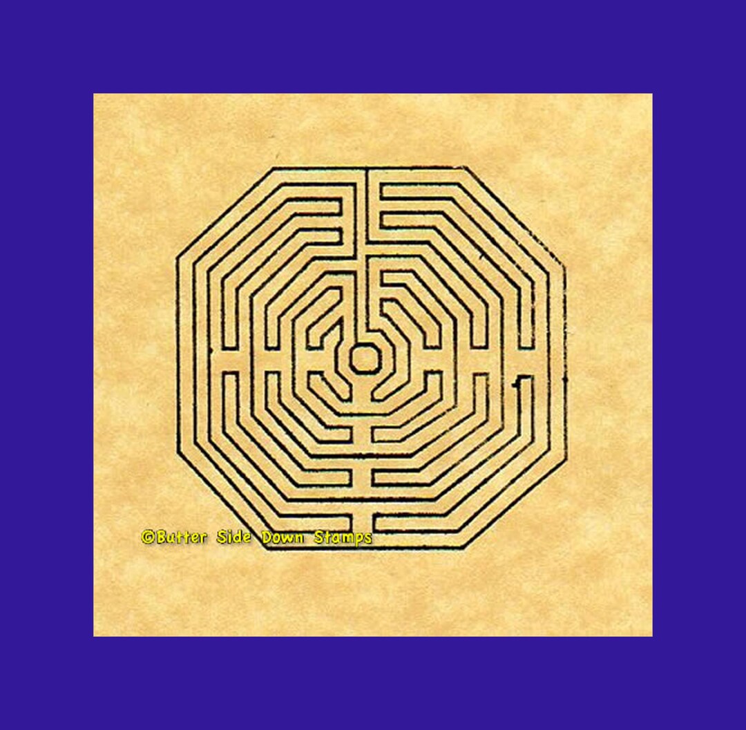 Amiens Cathedral Labyrinth Rubber Stamp - Etsy