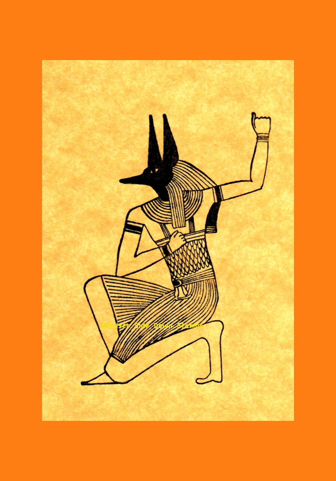 Egyptian God Anubis Dance Rubber Stamp - Etsy