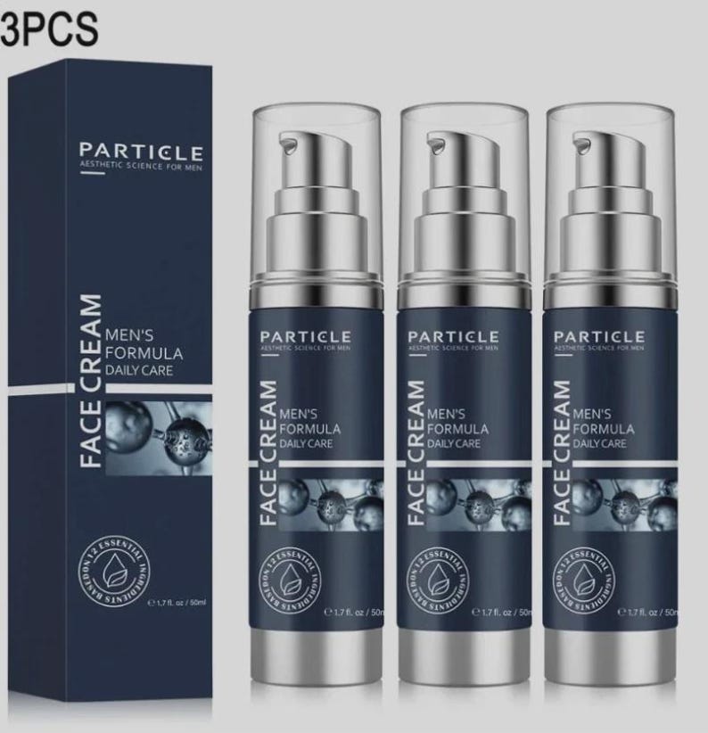 3 Pack Particle Face Cream for Men, 6 in 1 Anti Aging Cream, Mens Skin ...