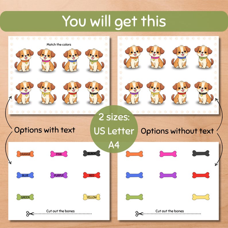 Matching Game Color Kid Printable Montessori Toddler Educational ...