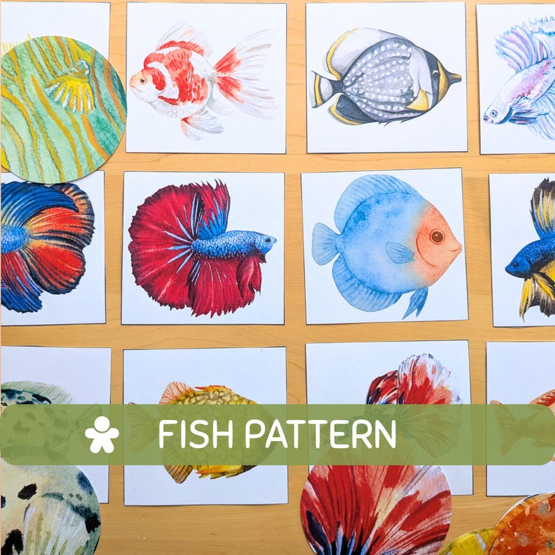 Matching Cards Pattern Montessori Materials Printable Activity ...