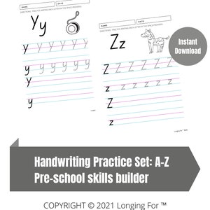 Printable Practice Handwriting Sheet for Kids, Pre-school Skills ...