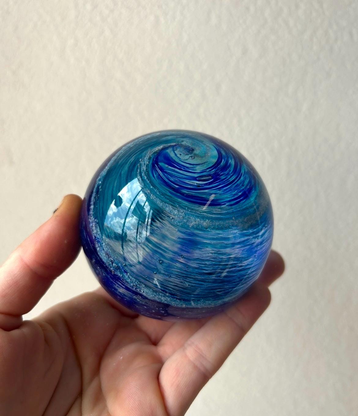 Ash in Glass Two Tone Solid Keepsake, Solid Color Glass Paperweight ...