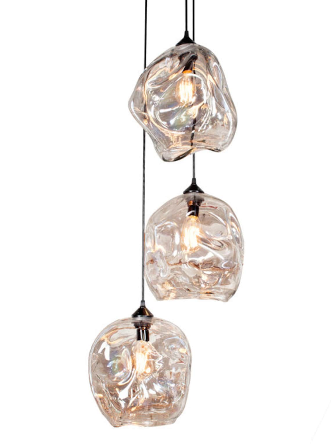 Blown Glass Pendant Light 6.5 / Blown Glass Lighting - Etsy